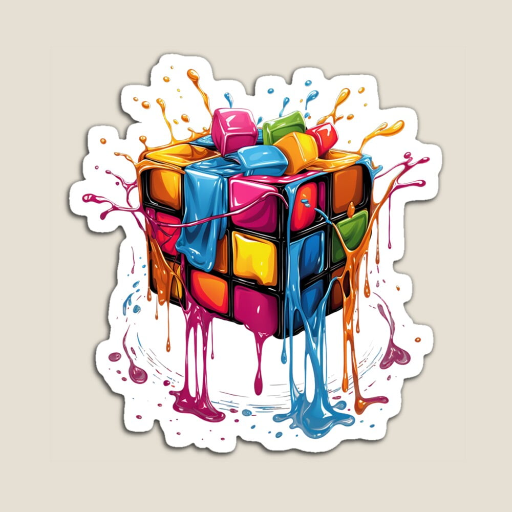 Kira - Melting Rubik Cube - X Cube - Cubing Sticker - 7127 Hot Trending ...