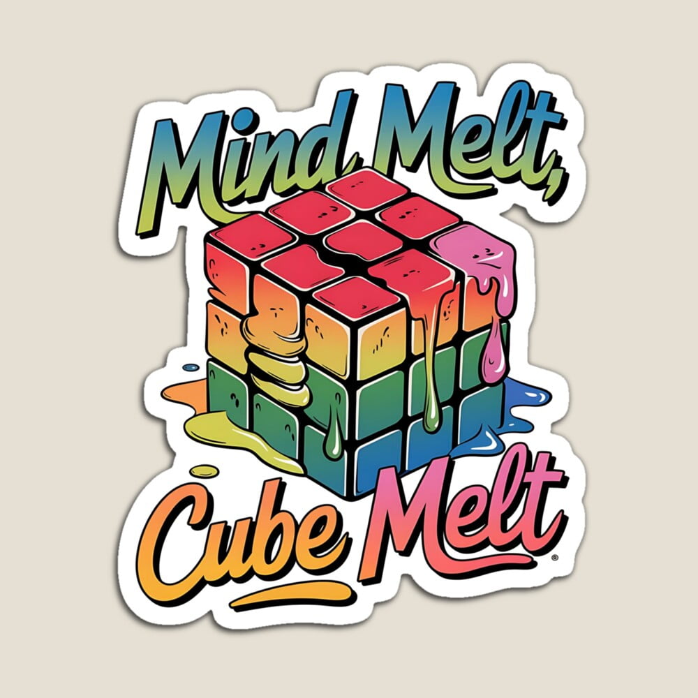 Kira - Mind Melt Cube Melt - Melting Rubik Cube - X Cube - Cubing Sticker - 3157 Hot Trending ...