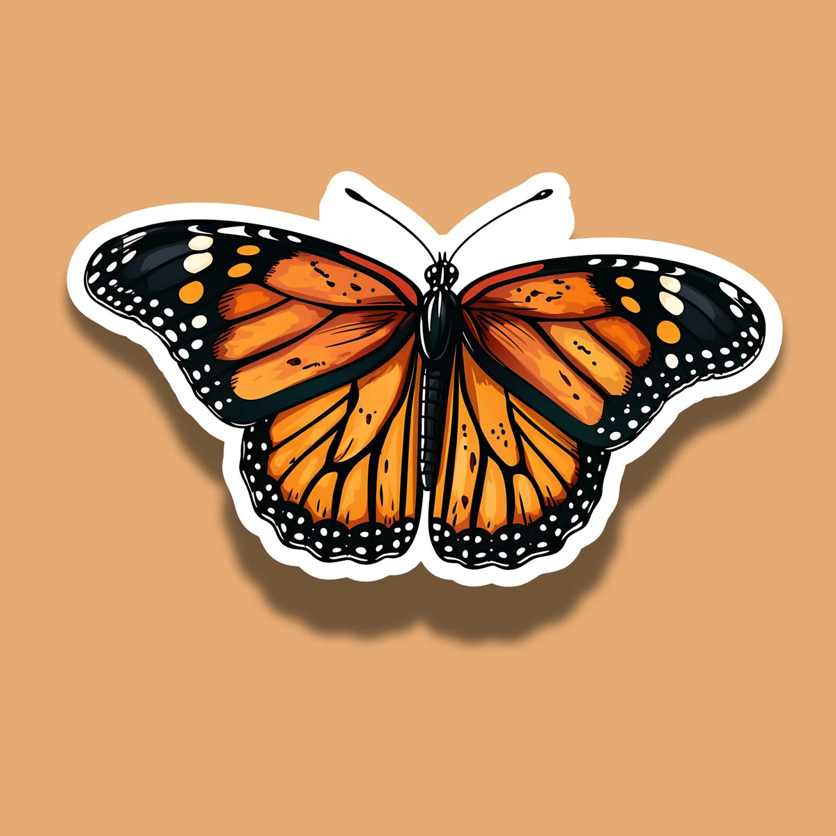 Kira Monarch Butterfly Vinyl Laminated Sticker Waterproof Sticker for ...