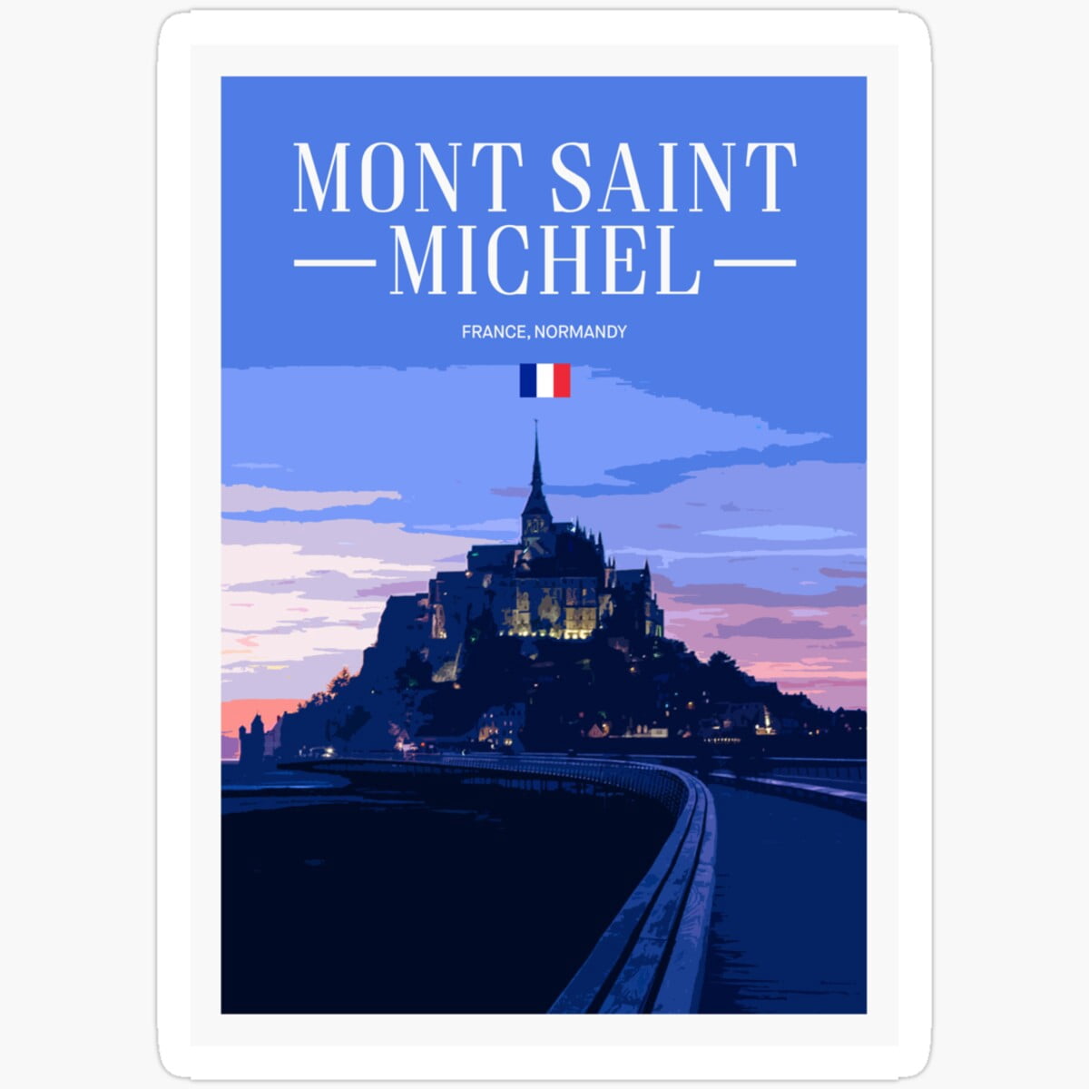 Kira Mont-Saint-Michel, France Glossy Sticker Waterproof Sticker for ...