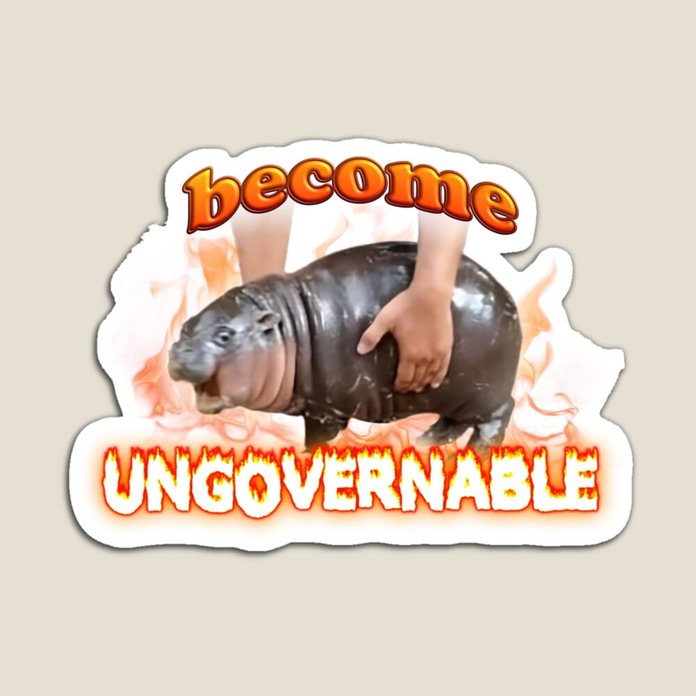 Kira - Moo Deng Become Ungovernable Sticker - 2696 Hot Trending Vinyl ...
