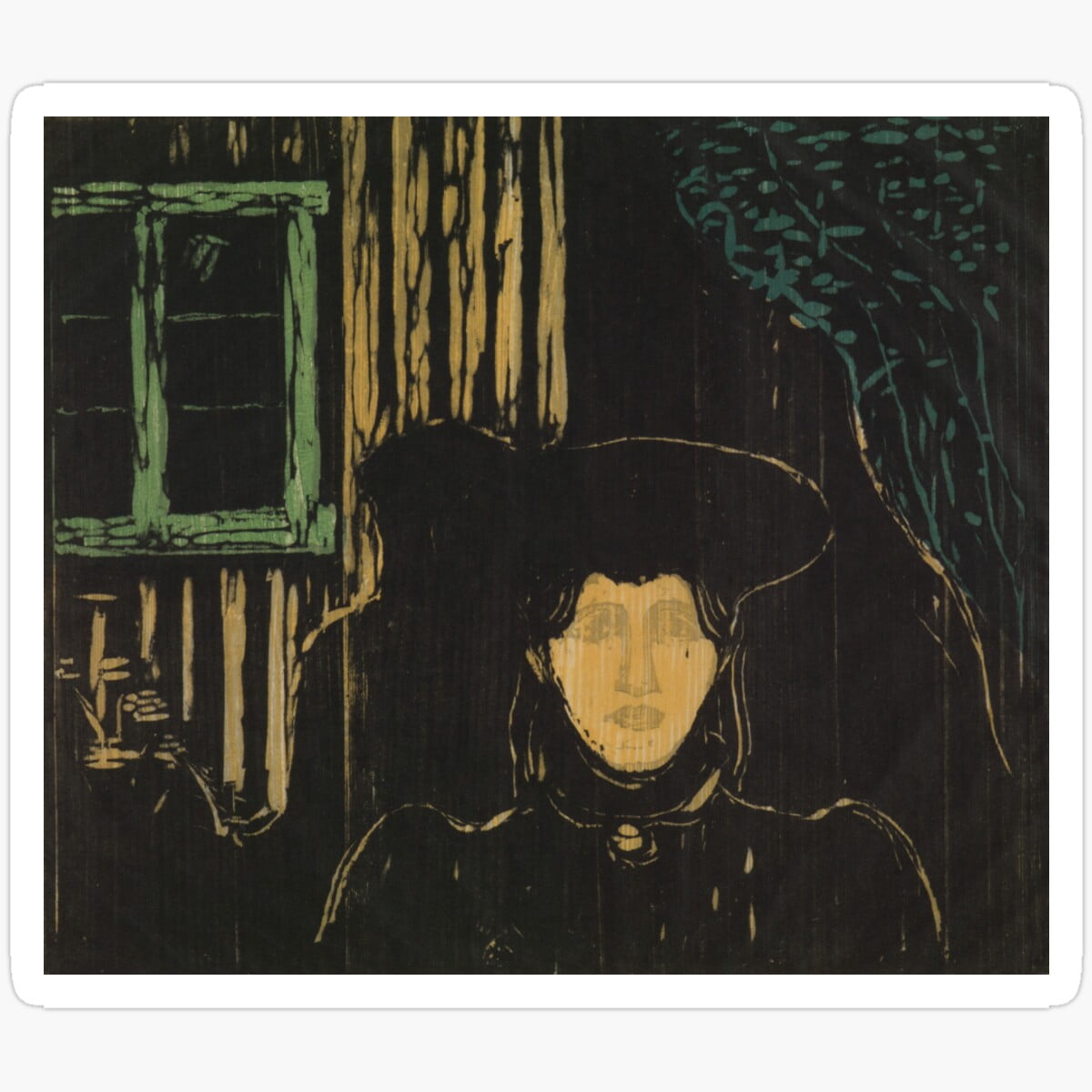 Kira Moonlight by Edvard Munch, 1906 Sticker Waterproof Sticker for Water Bottles, Laptops ...