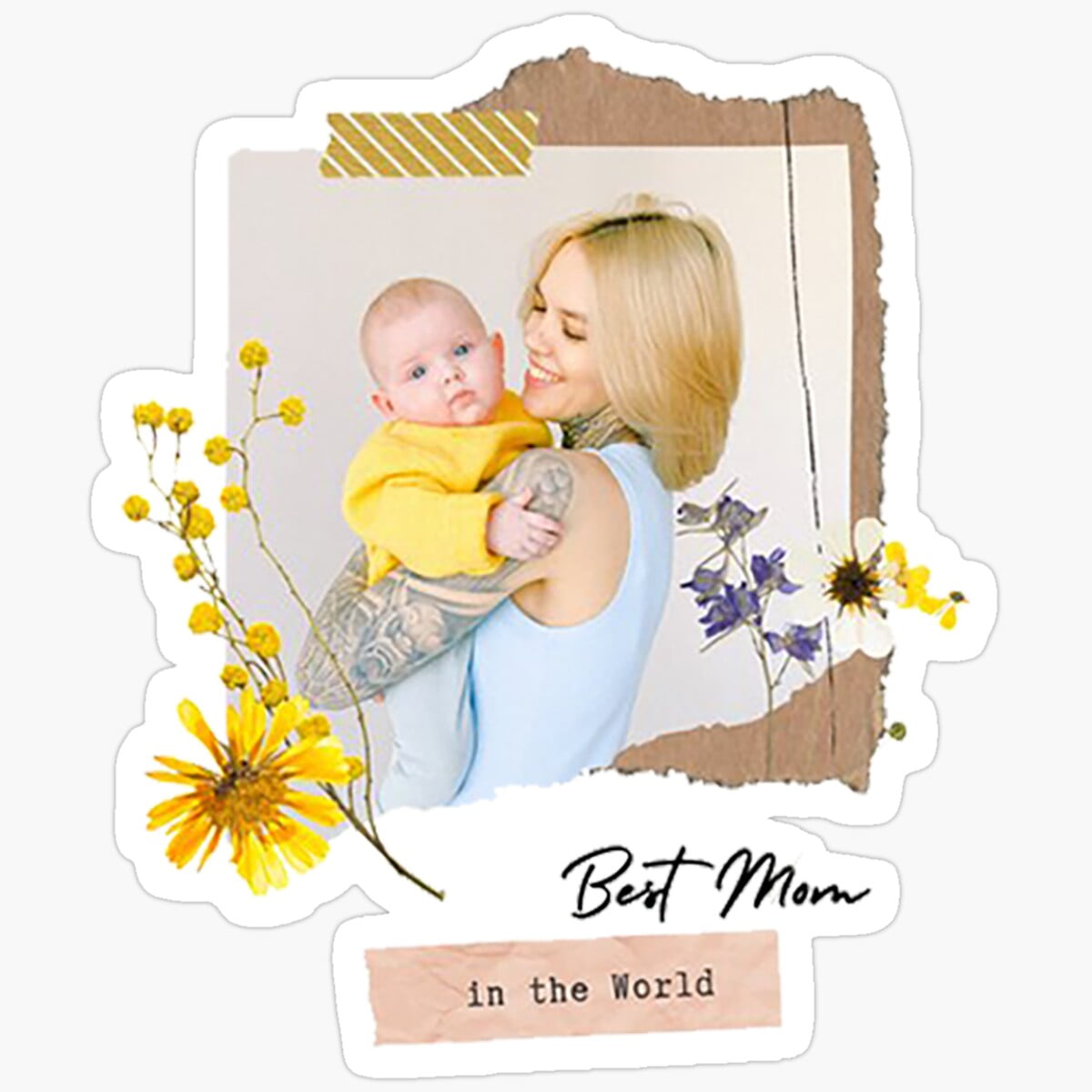 Kira Mothers day mom single mommy proud to be a mom Sticker Waterproof ...