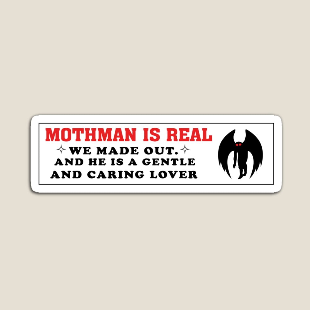 Kira - Mothman Is Real We Made Out Funny Mothman Cryptid Sticker - 2358 ...