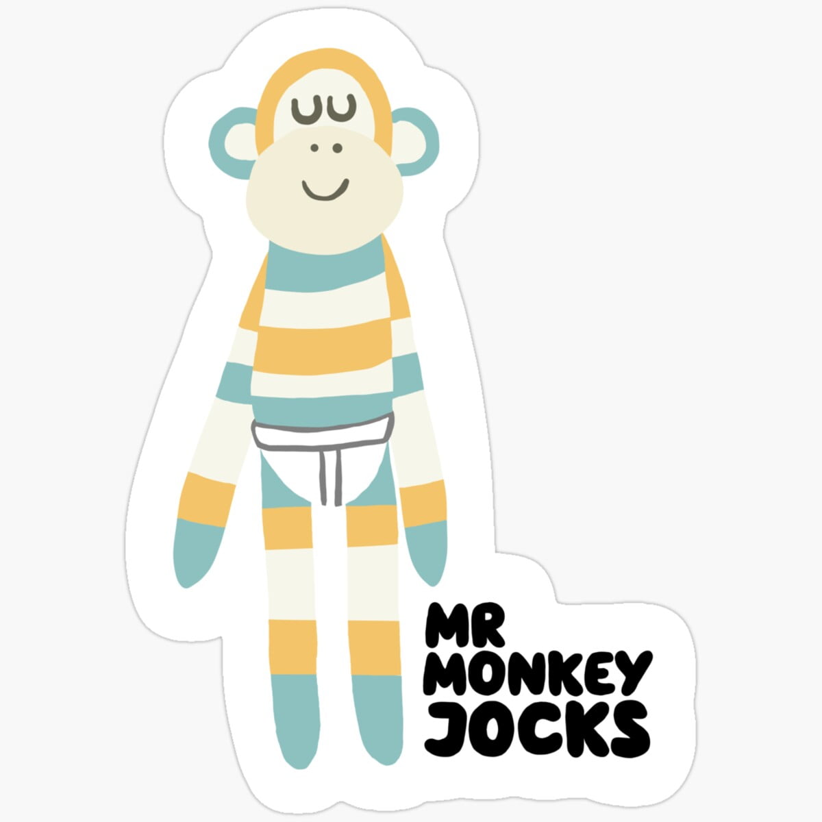 Kira Mr Monkeyjocks Sticker Waterproof Sticker for Water Bottles ...