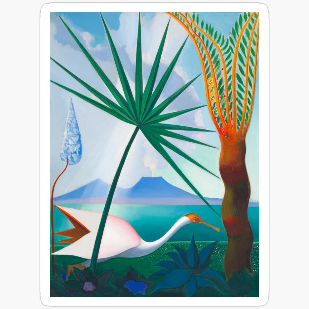 Kira Neapolitan Song by Joseph Stella, 1920s Sticker Waterproof Sticker ...