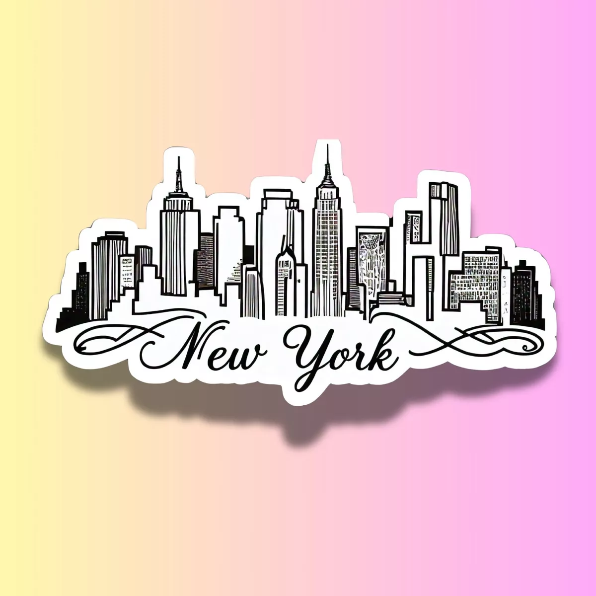 Kira New York City Skyline Manhattan NYC Iconic Vinyl Sticker ...