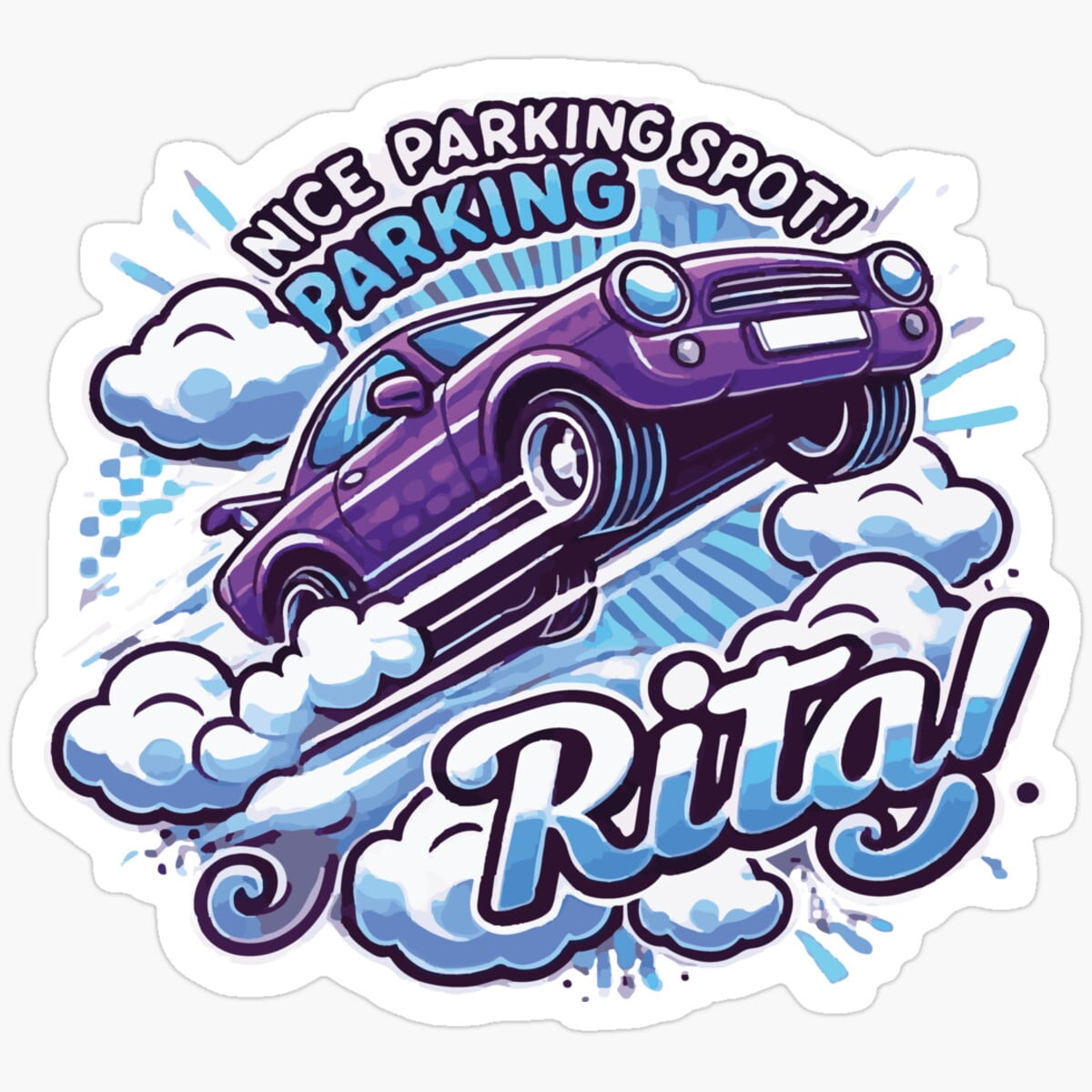 Kira Nice Parking Spot Rita! Sticker Waterproof Sticker for Water ...