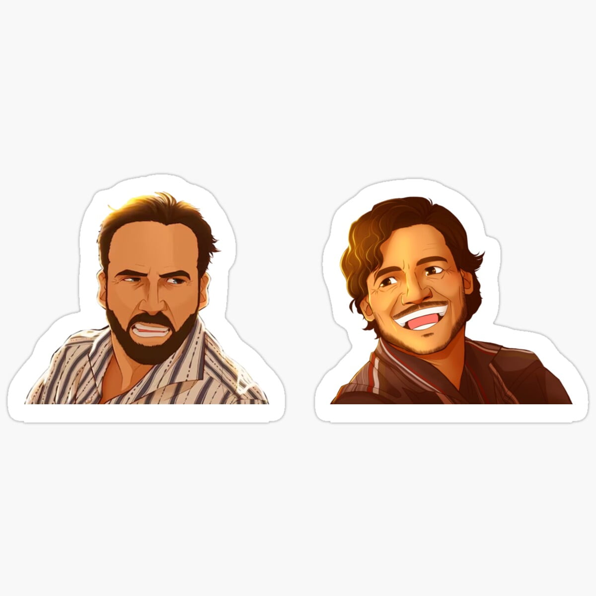 Kira Nick Cage and Pedro Pascal Sticker Sticker Waterproof Sticker for ...
