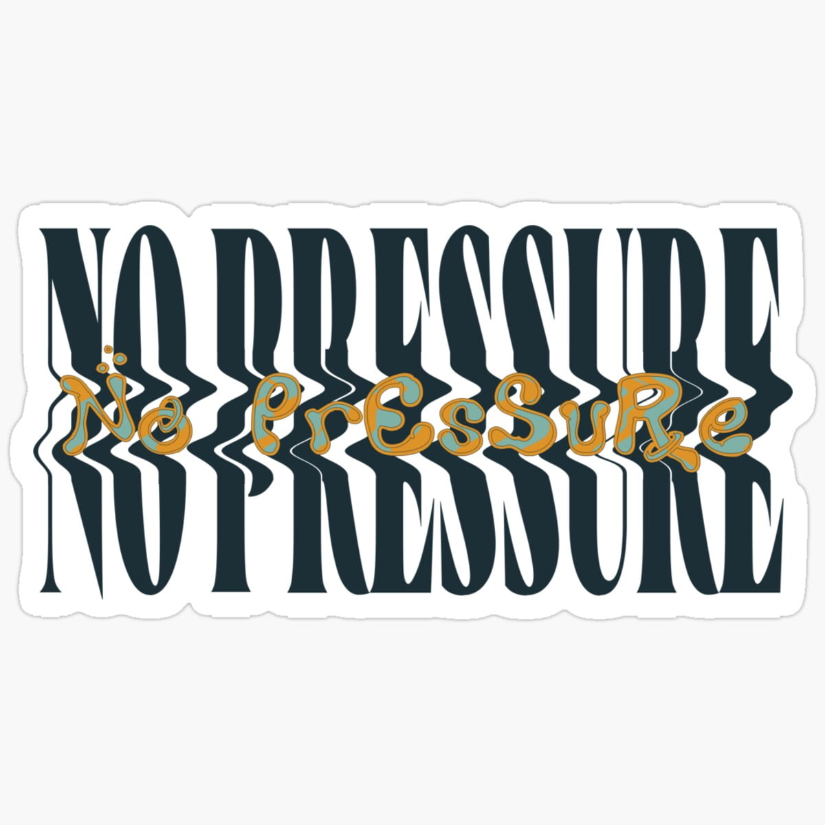 Kira No Pressure Stylized Logo - Logic Sticker Waterproof Sticker for ...