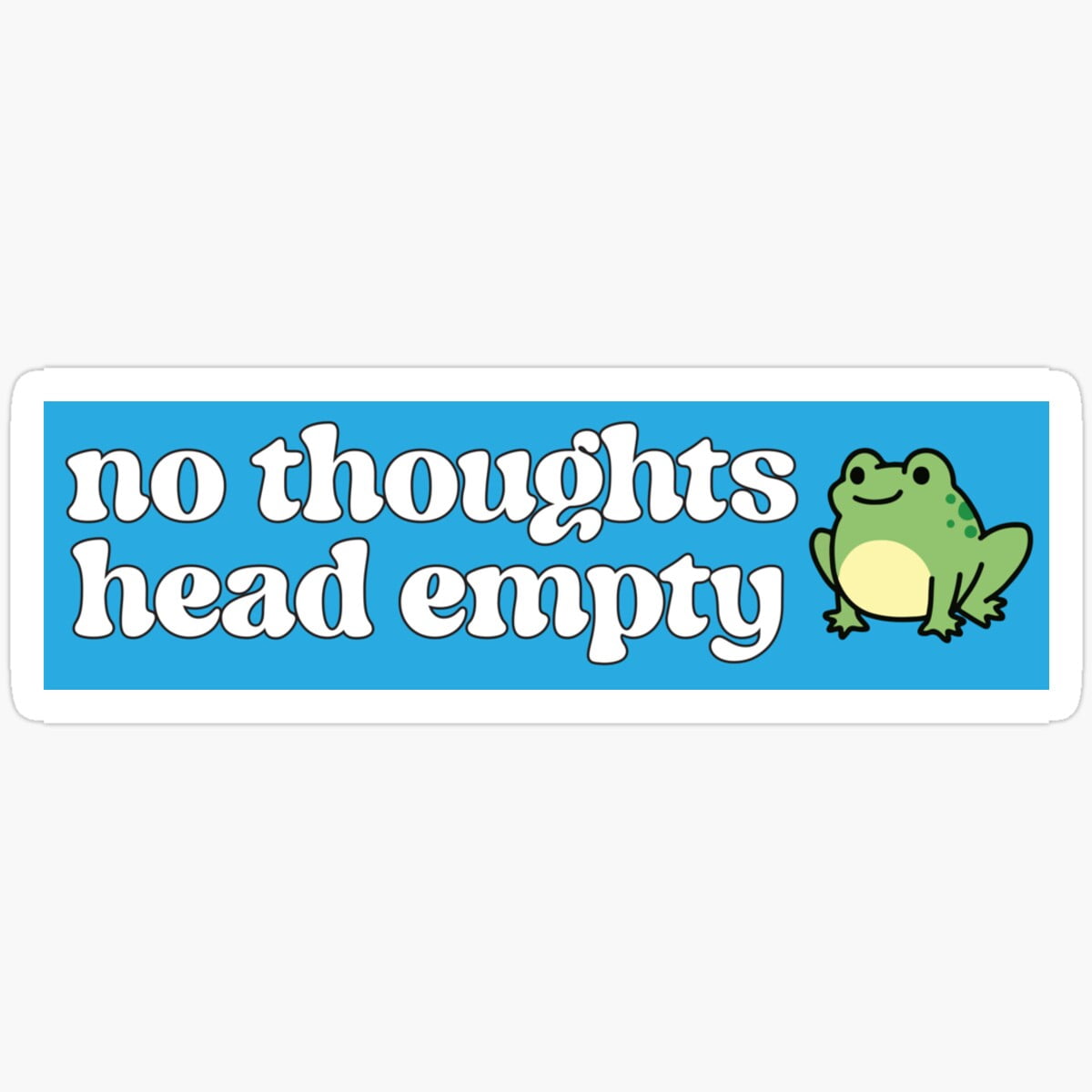 Kira No Thoughts Head Empty Funny Frog Bumper Sticker Waterproof ...
