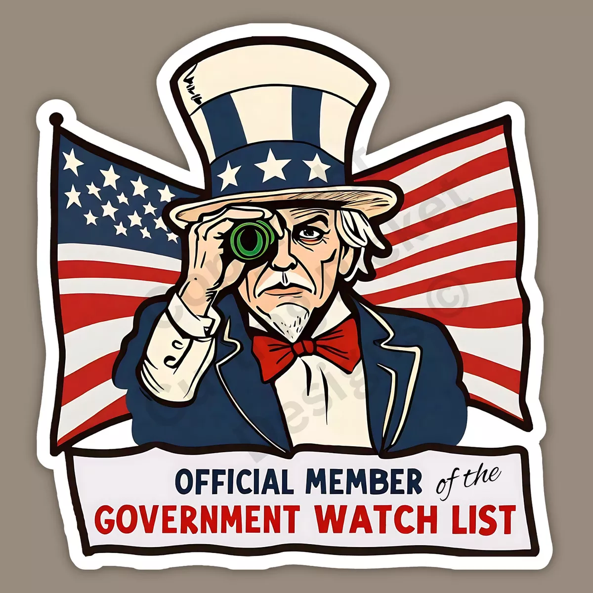 Kira Official Member Government Watch List Funny Sarcasm Vinyl Sticker ...