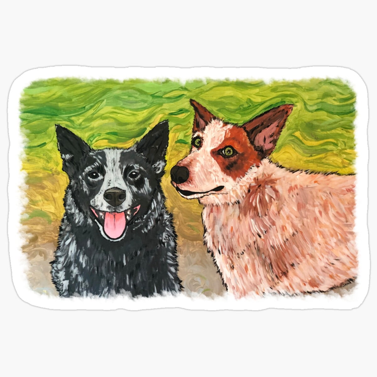 Kira One Heeler, Two Heeler, Red Heeler, Blue Heeler Sticker Waterproof ...