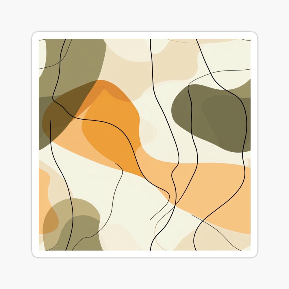 Kira Organic Composition And Serenity Sticker - Kir 1842 Decorative ...