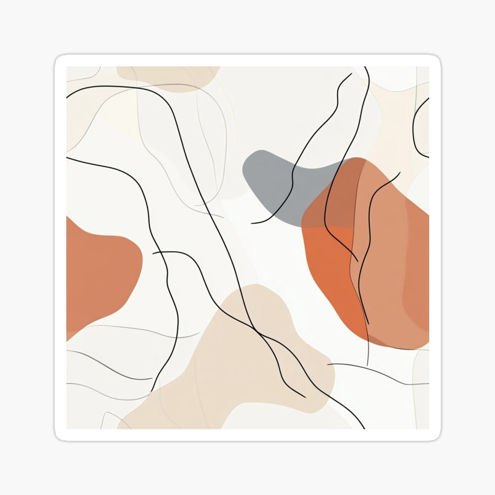 Kira Organic Composition And Serenity Sticker - Kir 1844 Decorative ...