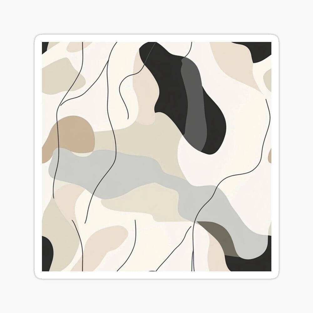 Kira Organic Composition And Serenity Sticker - Kir 1849 Decorative ...