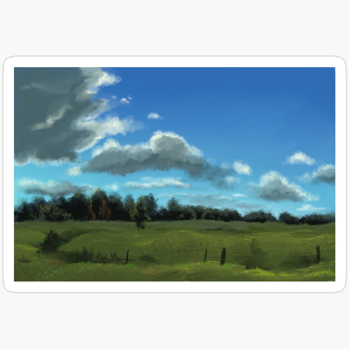 Kira Partly Cloudy Sticker Waterproof Sticker for Water Bottles ...