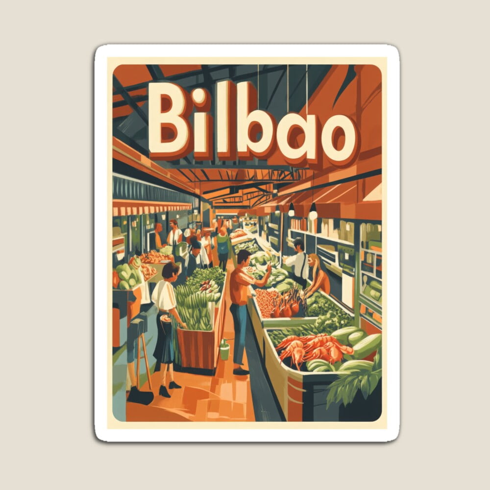 Kira - People Wander Through A Lively Market In Bilbao, Where Colorful ...