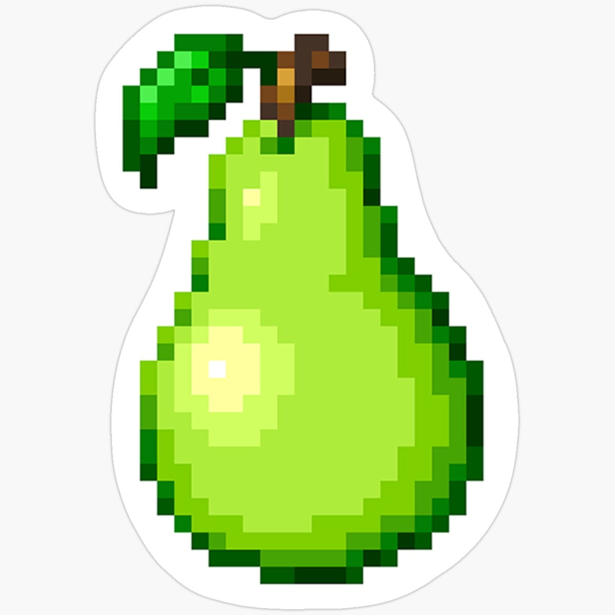 Kira Pixelated Pear Sticker/Magnet Glossy Sticker Waterproof Sticker ...