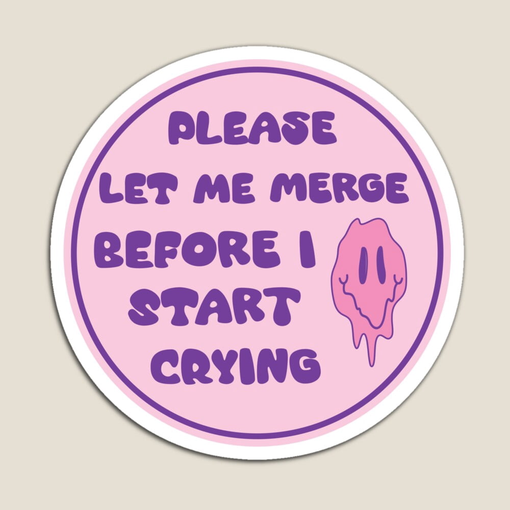 Kira - Please Let Me Merge Before I Start Crying Circle Sticker - 2261 ...