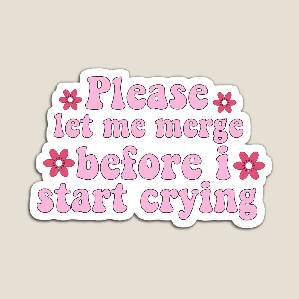 Kira - Please Let Me Merge Before I Start Crying Funny Sticker - 2578 ...