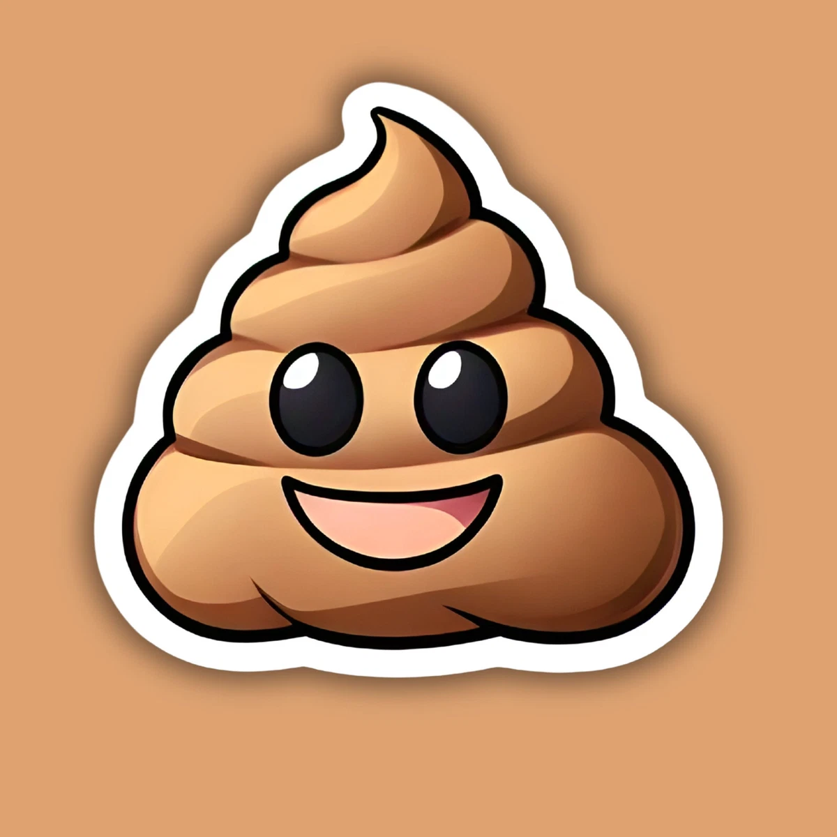 Kira Poop Emoji Sticker Funny Vinyl Laminated Sticker Waterproof ...