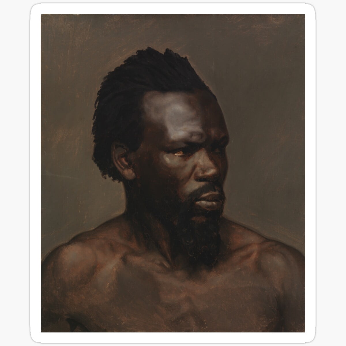 Kira Portrait of a black man by Nils Jakob Olsson BlommÃ©r Glossy ...