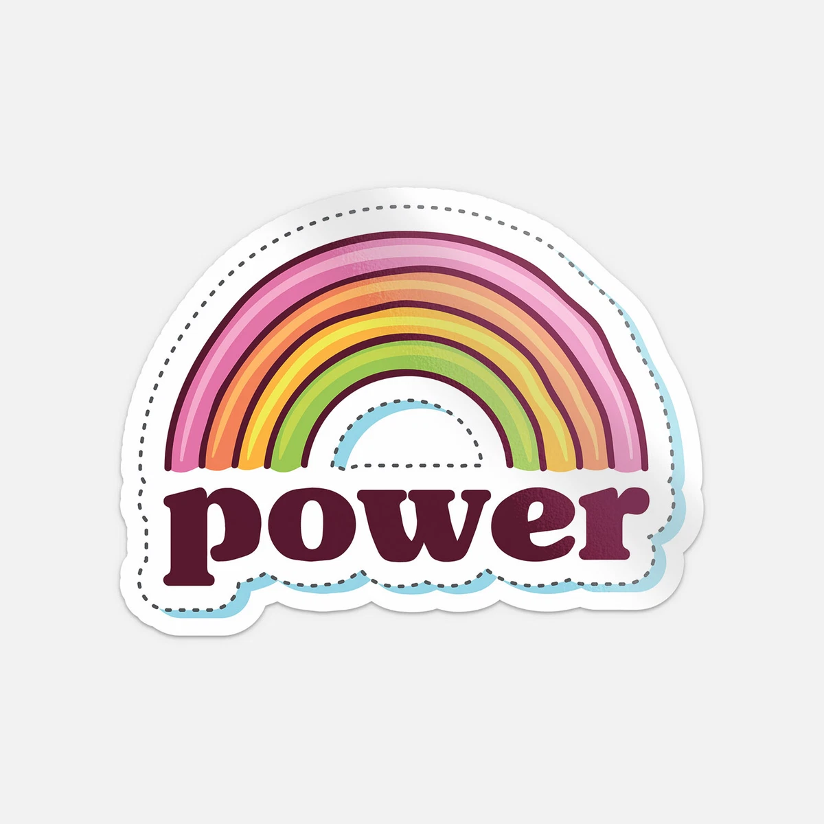 Kira Power Rainbow Car Bumper Vinyl Sticker Decal Waterproof Sticker ...