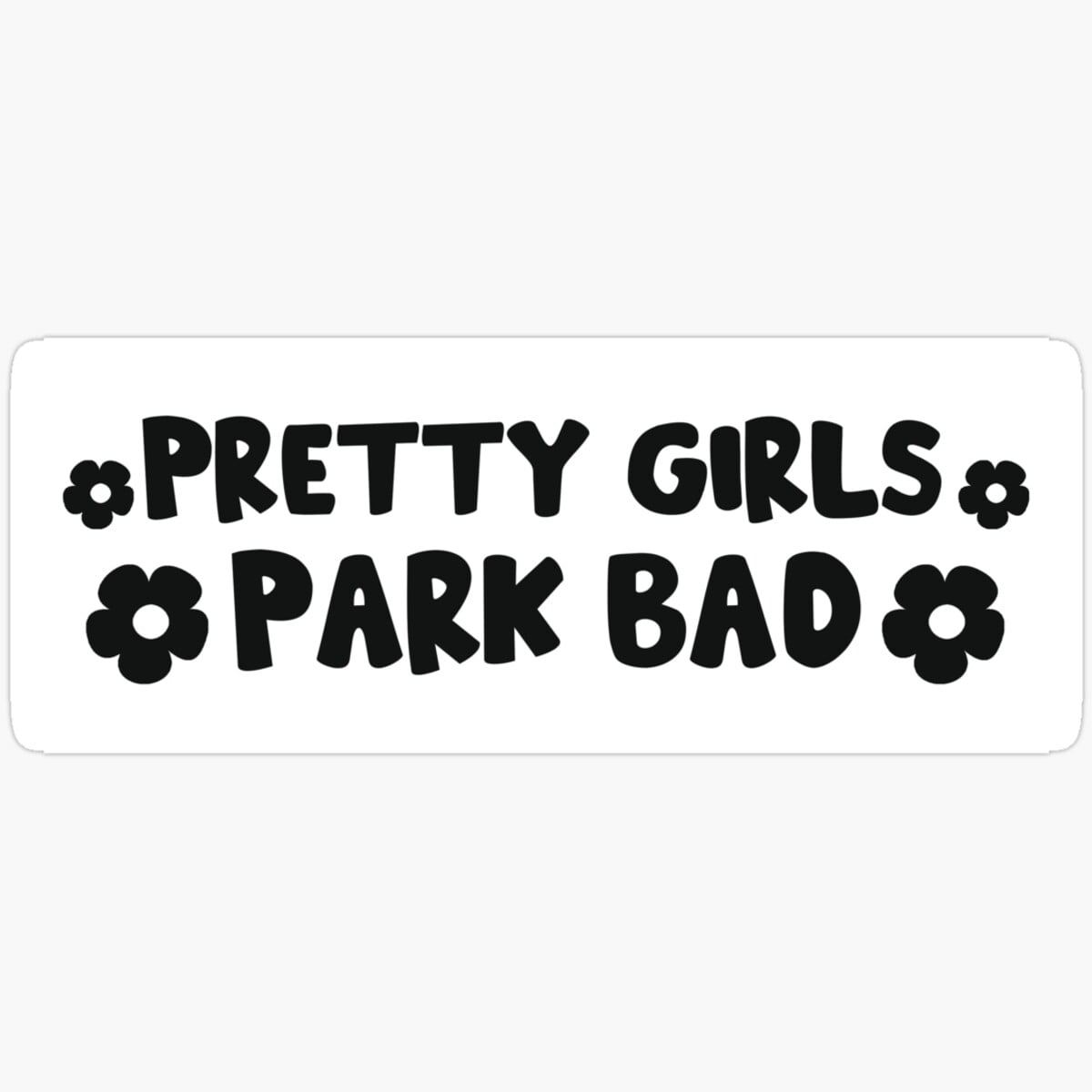 Kira Pretty Girls Park Bad Floral Cute Bumper Sticker Waterproof ...