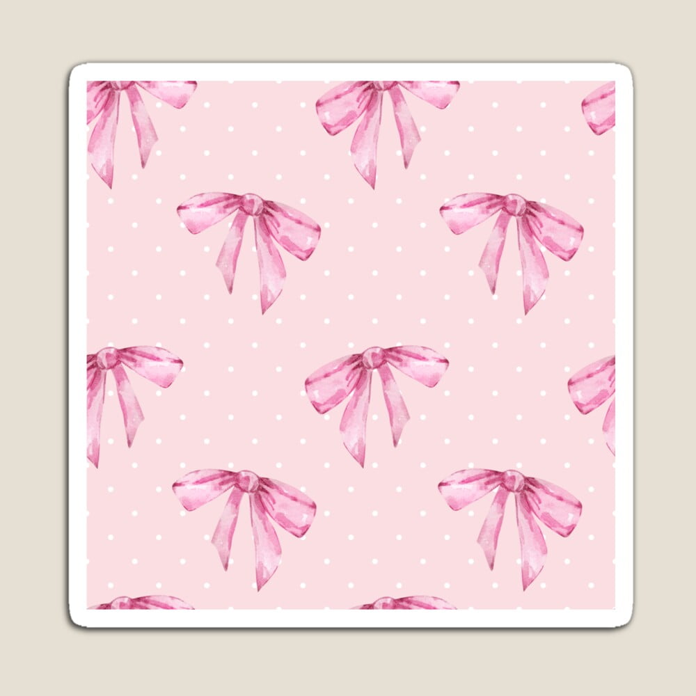 Kira - Pretty Pink Bows & Polka Dots - Coquette Sticker - 1909 Hot ...