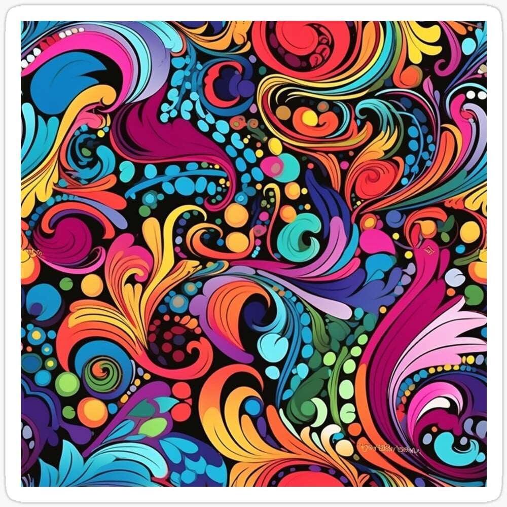 Kira Psychedelic Delirium Glossy Sticker - Kir 2609 Hot Trending Vinyl ...