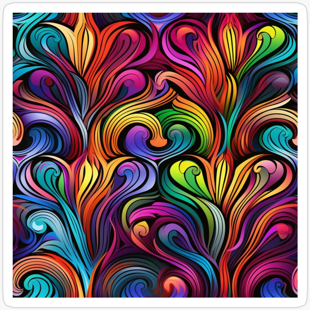 Kira Psychedelic Delirium Glossy Sticker - Kir 2616 Hot Trending Vinyl ...