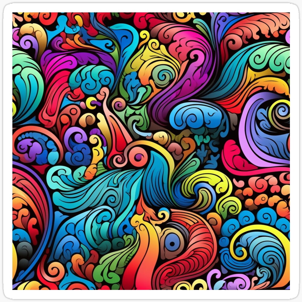 Kira Psychedelic Delirium Glossy Sticker - Kir 2631 Hot Trending Vinyl ...