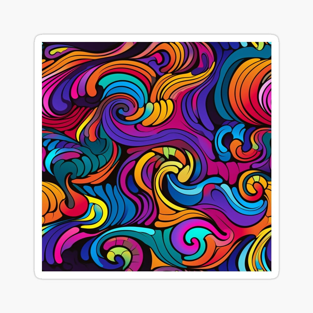 Kira Psychedelic Delirium Sticker - Kir 1056 Decorative Laptop, Phone ...