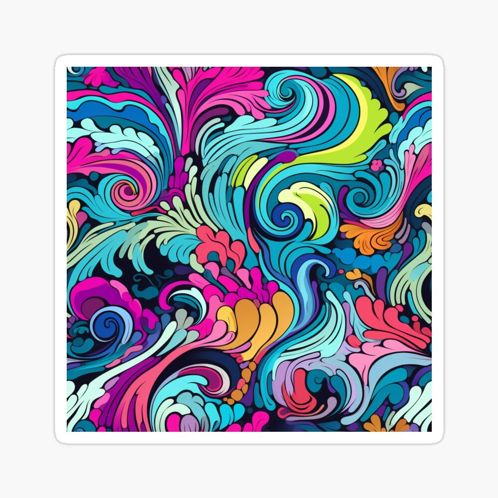 Kira Psychedelic Delirium Sticker - Kir 1060 Decorative Laptop, Phone ...