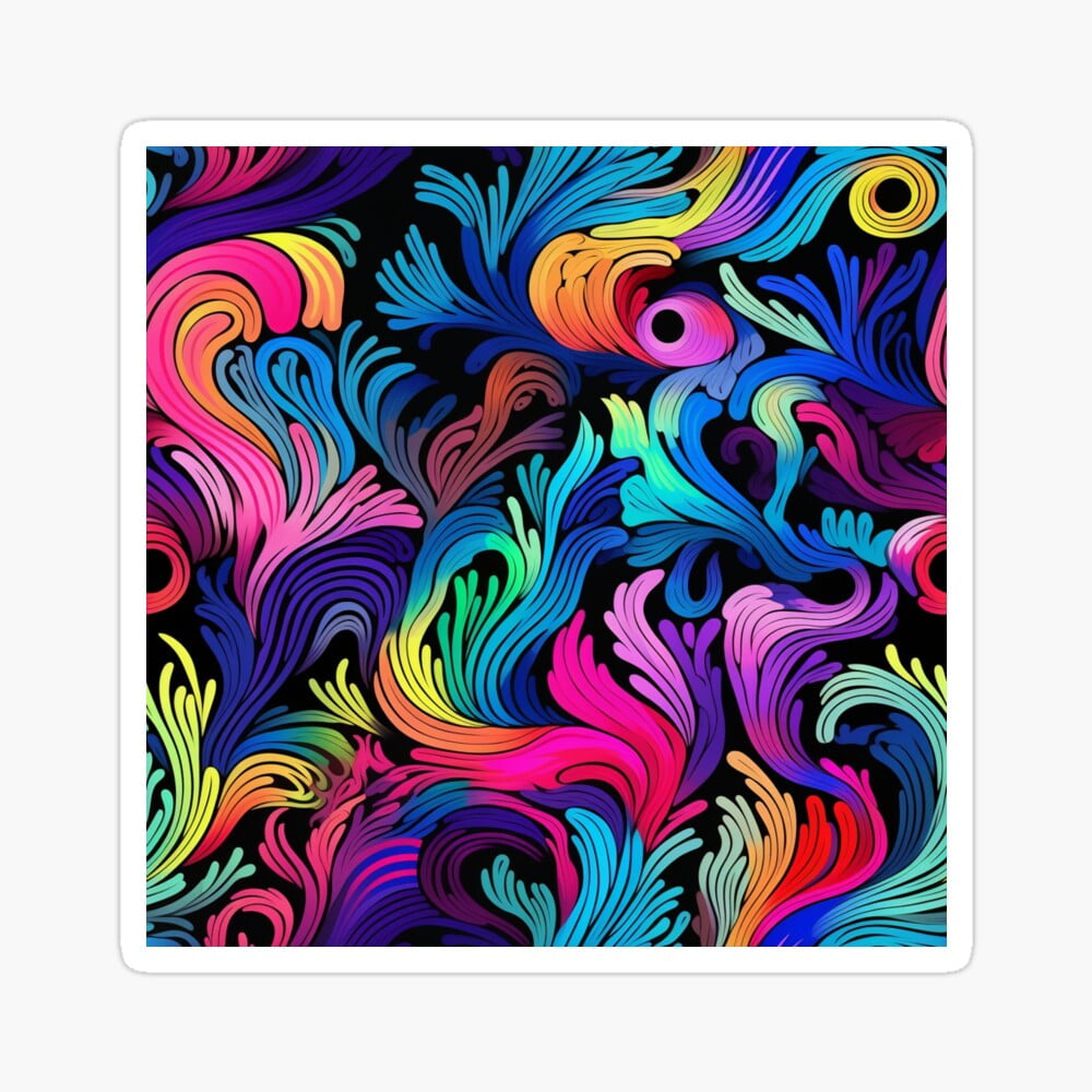 Kira Psychedelic Delirium Sticker - Kir 1067 Decorative Laptop, Phone ...