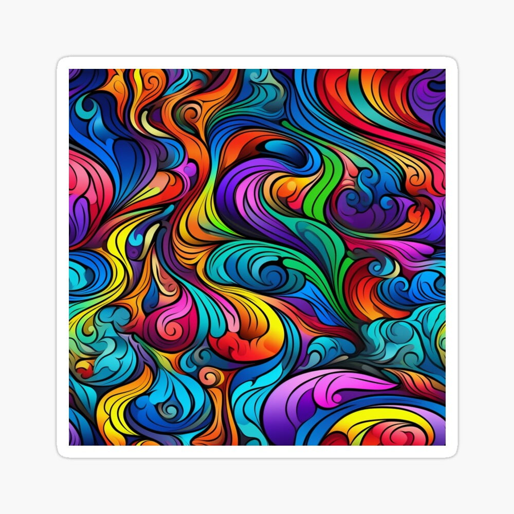 Kira Psychedelic Delirium Sticker - Kir 1071 Decorative Laptop, Phone ...