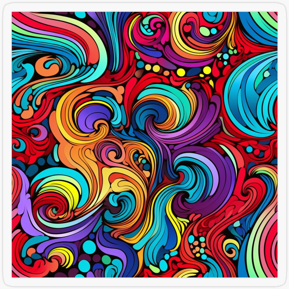 Kira Psychedelic Delirium Transparent Sticker - Kir 2608 Hot Trending ...