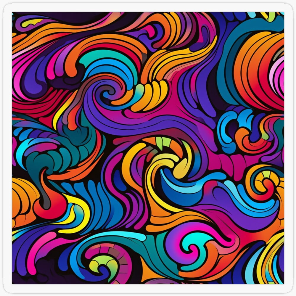 Kira Psychedelic Delirium Transparent Sticker - Kir 2629 Hot Trending ...