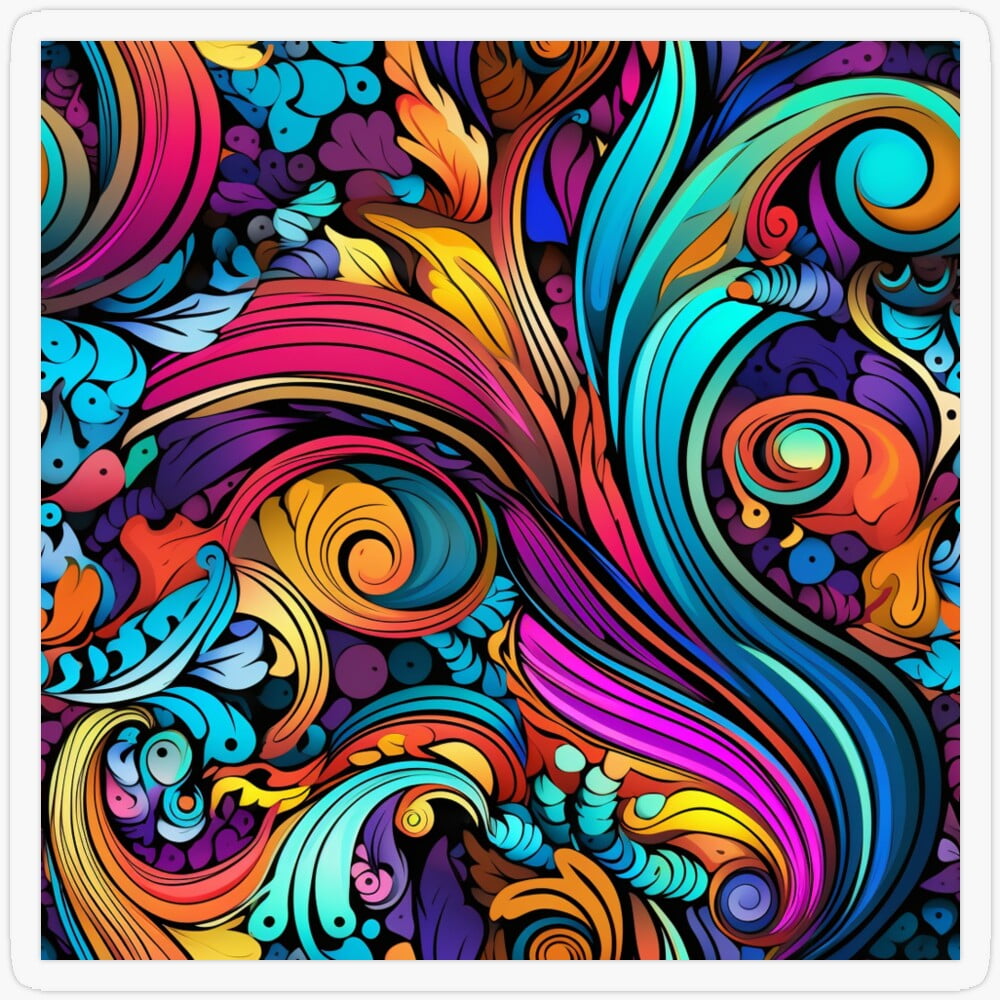 Kira Psychedelic Delirium Transparent Sticker - Kir 2635 Hot Trending ...