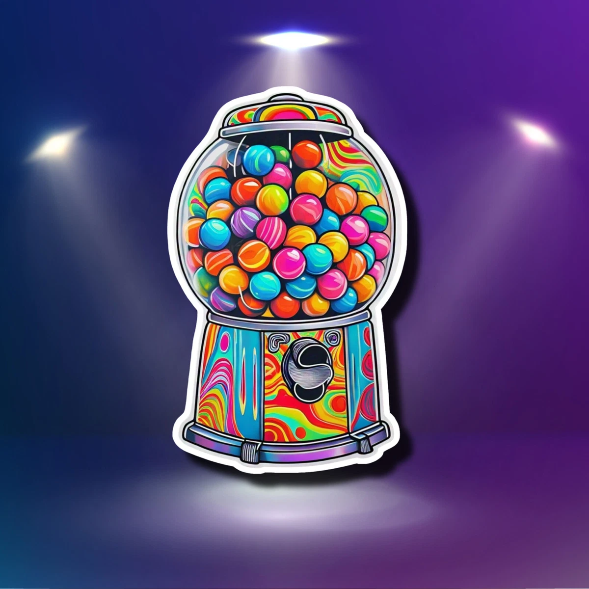 Kira Psychedelic Gumball Machine Vinyl Laminated Sticker Waterproof ...