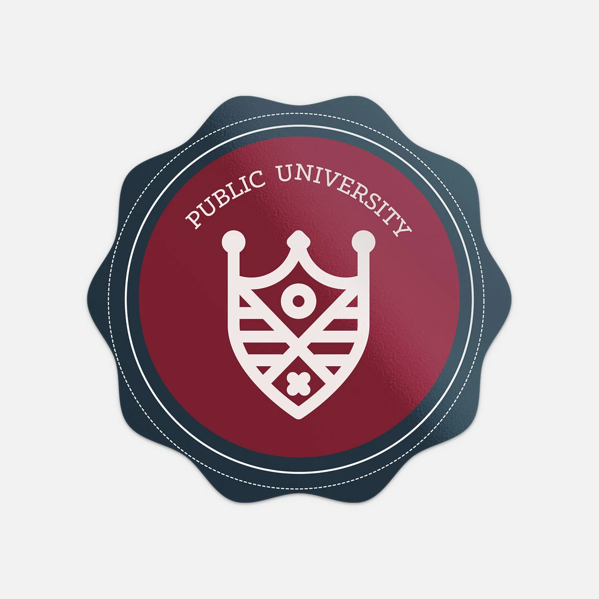 Kira Public University Shield Education Badge Vinyl Sticker Decal ...