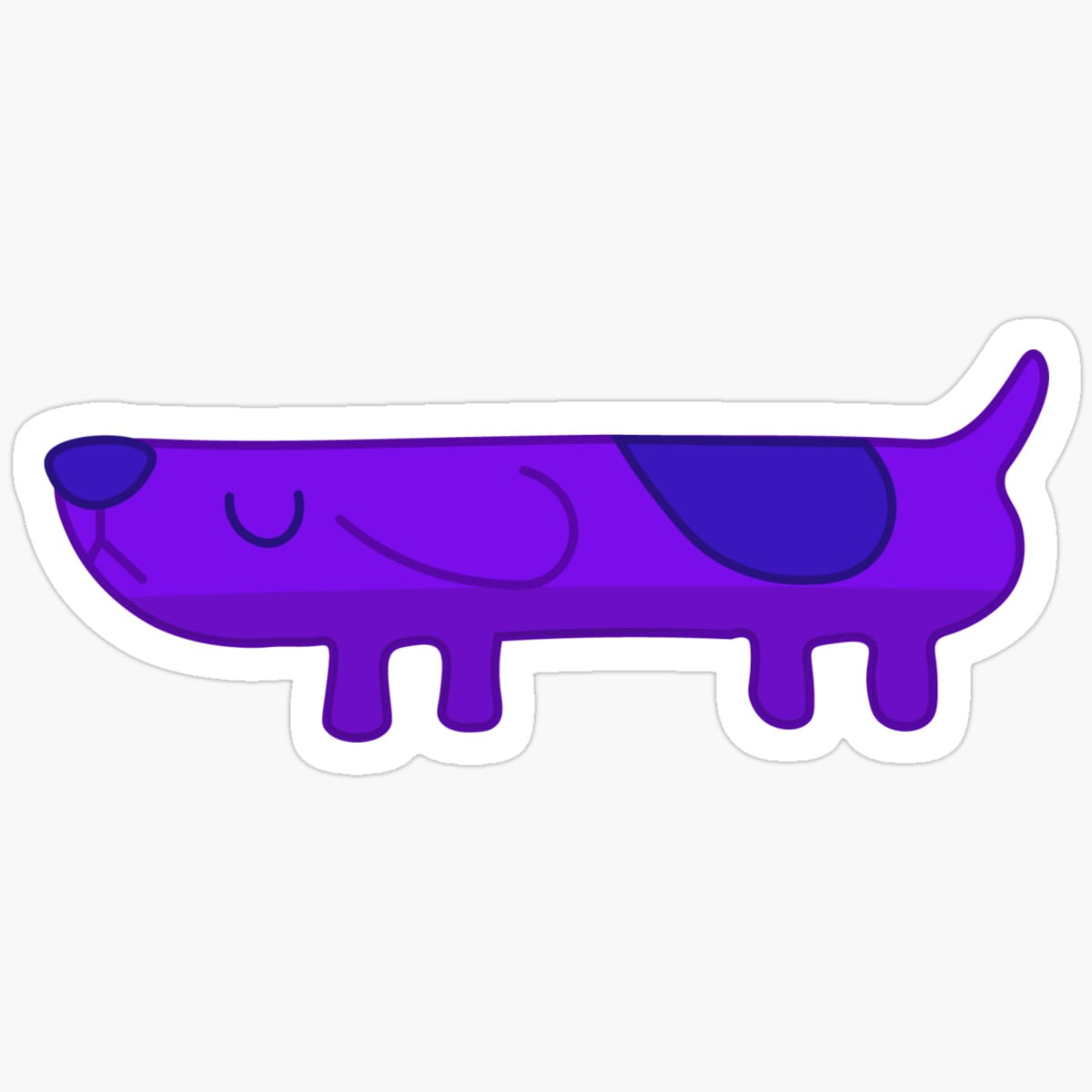 Kira Purple Long Dog Sticker Waterproof Sticker for Water Bottles ...
