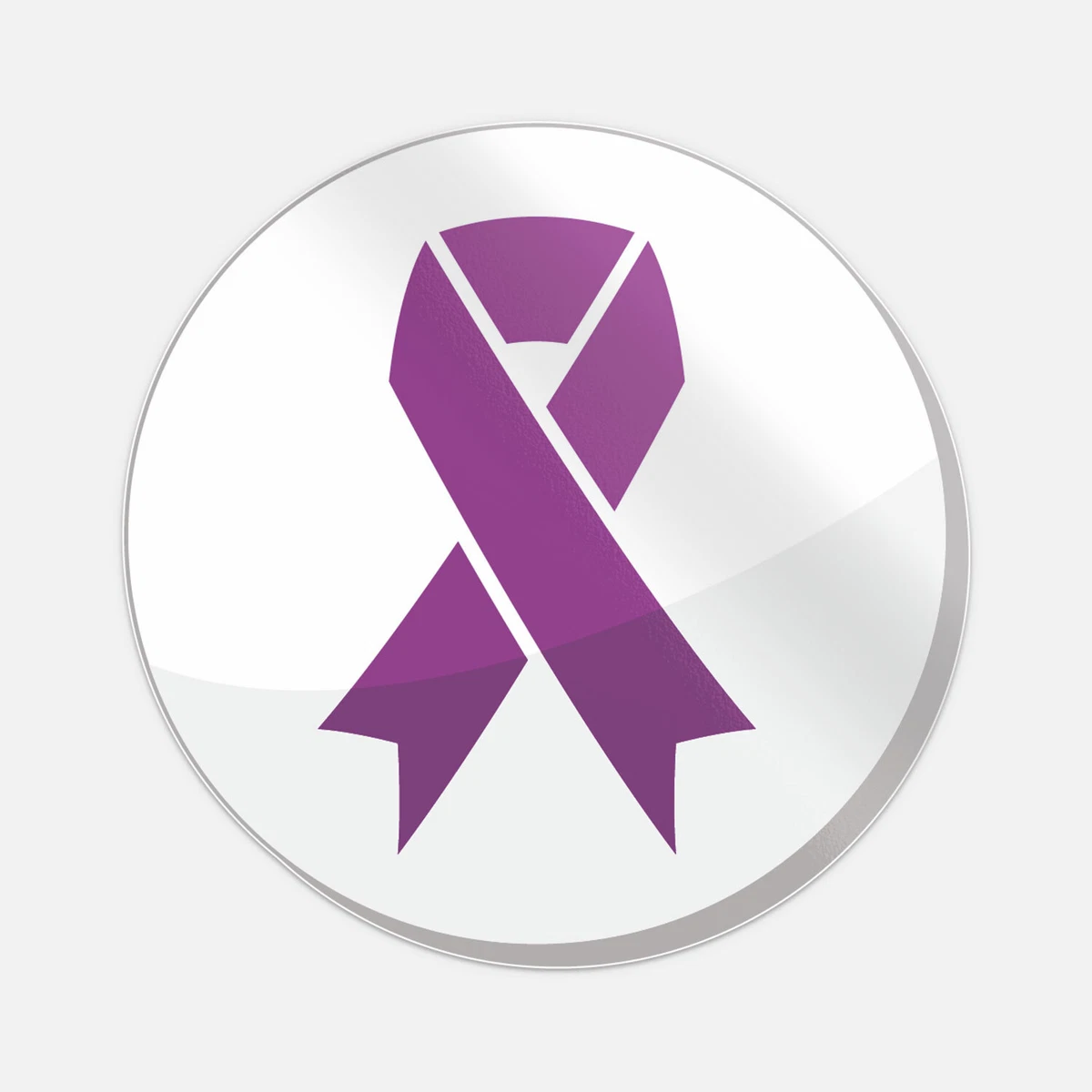 Kira Purple Ribbon Round Car Bumper Sticker Decal Waterproof Sticker ...