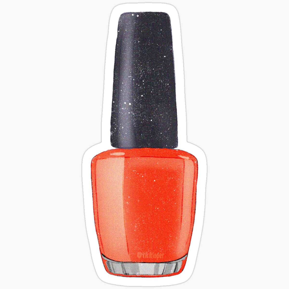 Kira Red nail polish Sticker Waterproof Sticker for Water Bottles ...