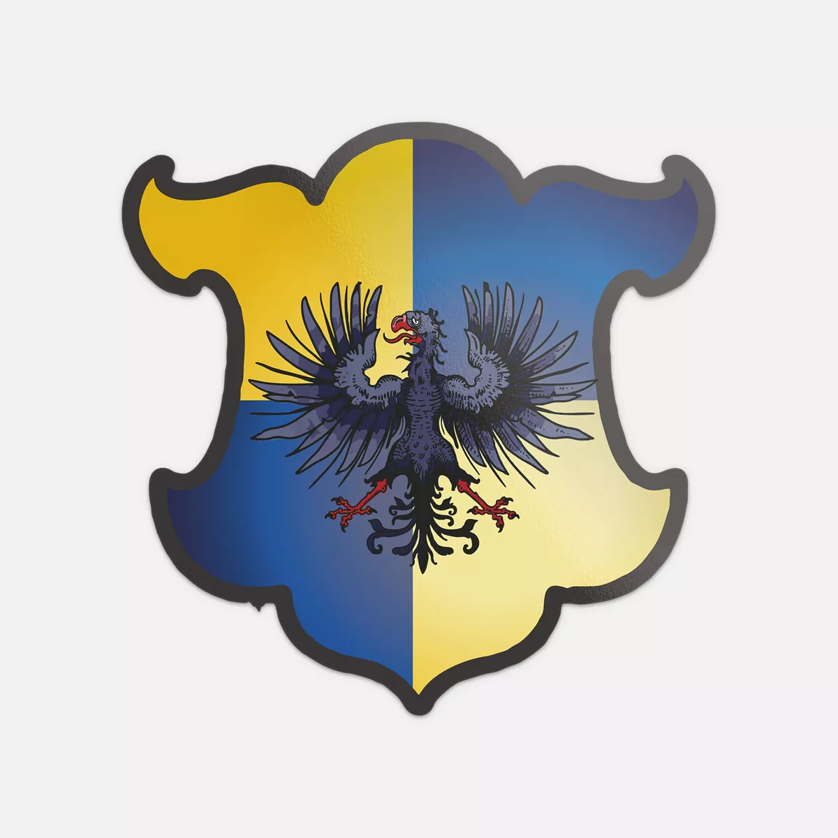 Kira Retro Heraldic Griffin Shield Vinyl Sticker Decal Waterproof ...