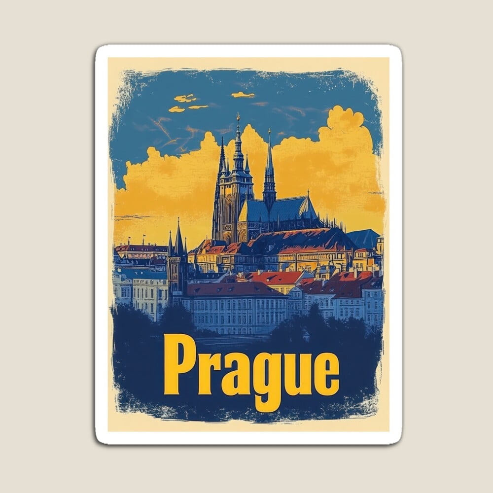Kira - This Retro Travel Poster Highlights The Majestic Skyline Of ...