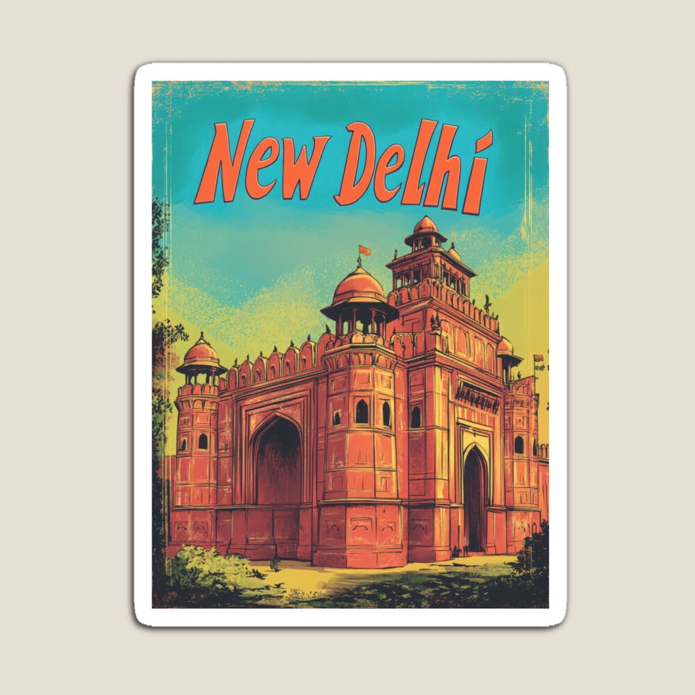 Kira - This Retro Travel Poster Highlights New Delhis Striking ...