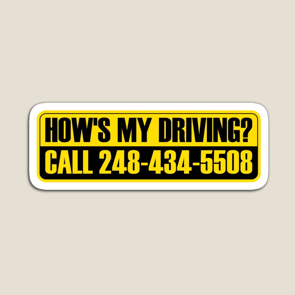 Kira - Rickroll How'S My Driving Prank Call Number Sticker - 6996 Hot ...