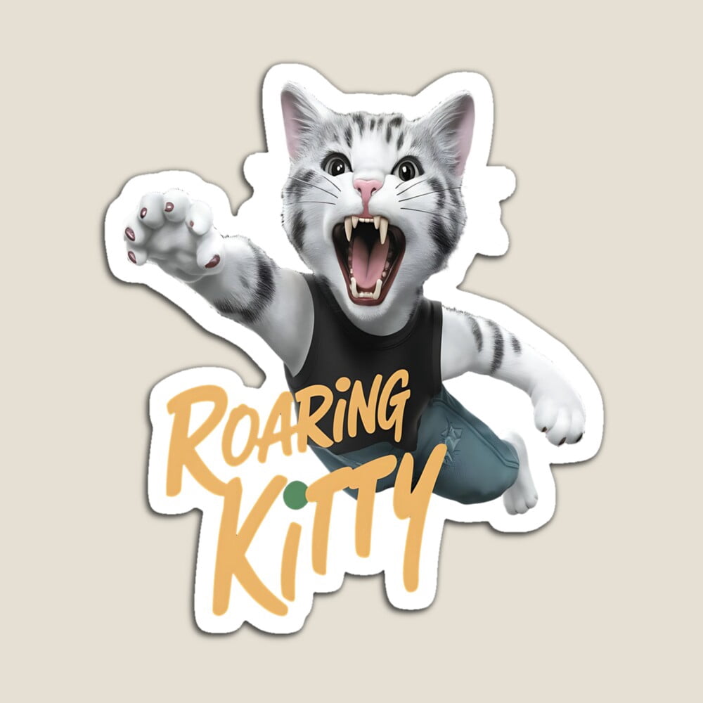 Kira - Roaring Kitty Sticker - 5044 Hot Trending Vinyl Stickers ...